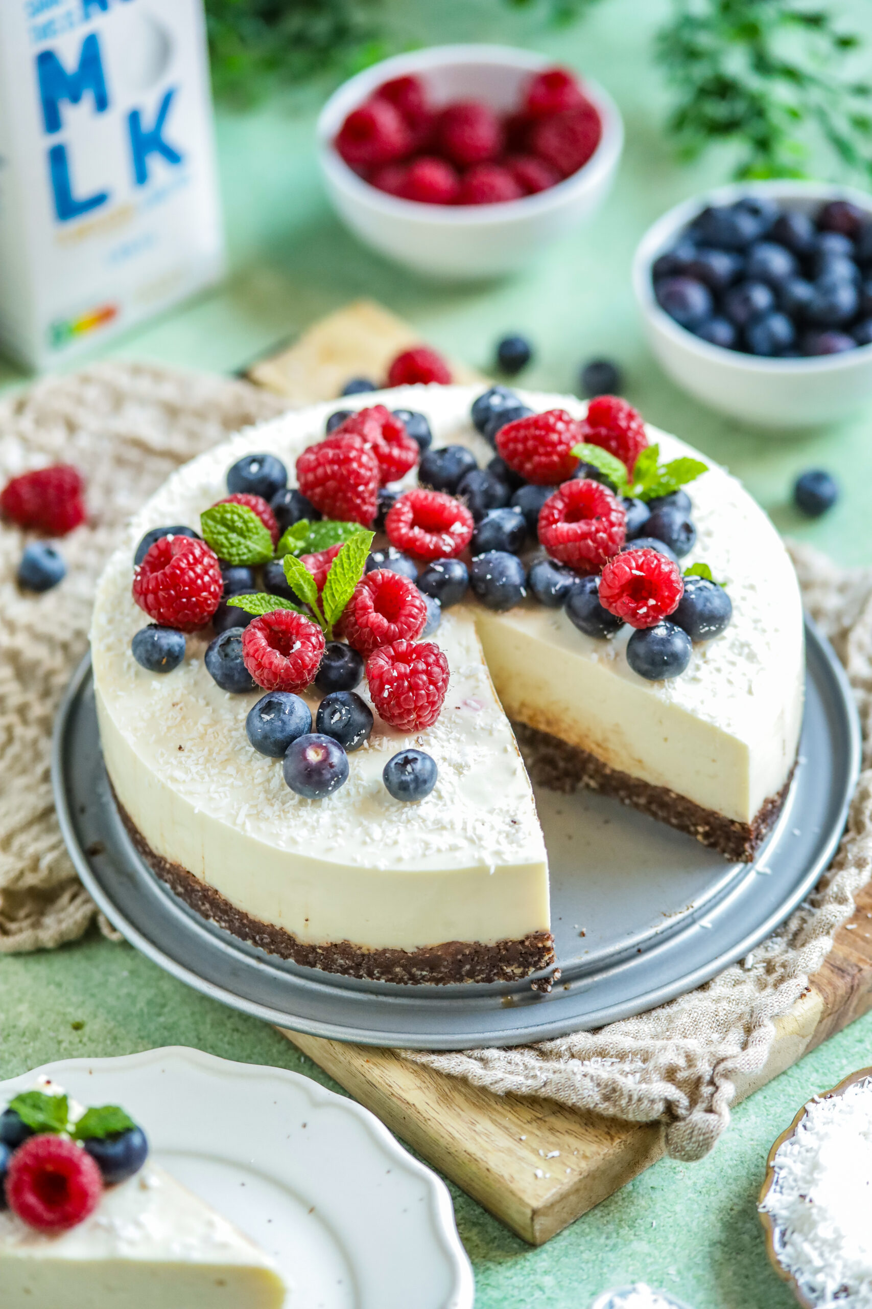 Vegan kwarktaart met bosvruchten - Lenna Omrani